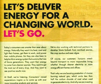 Green groups attack Shell’s national press ads