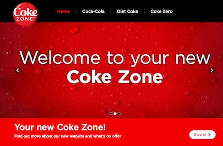 Coke Zone relaunched as content hub