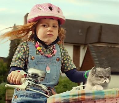 Three ad features Starship singing cat