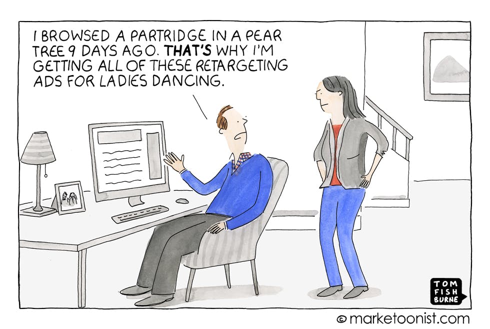 Marketoonist on retargeting ads