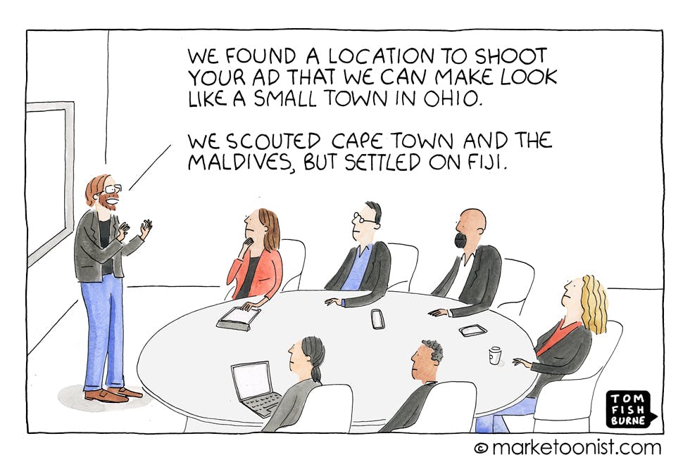 Marketoonist on advertising production
