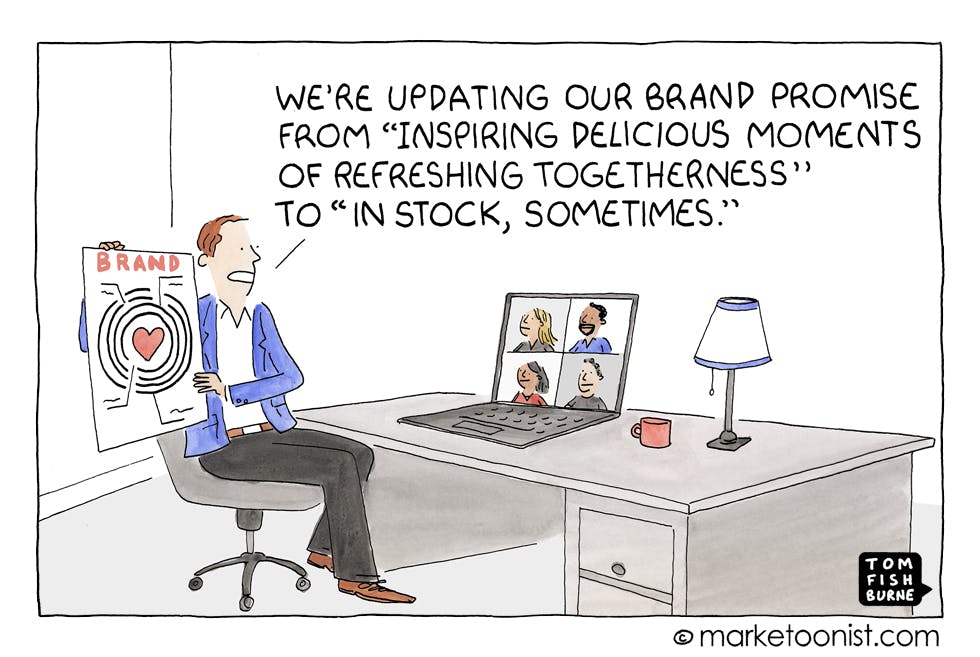 Marketoonist on brand promise