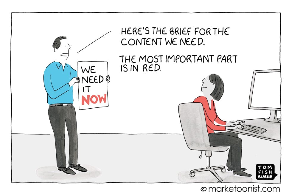 Marketoonist on content marketing
