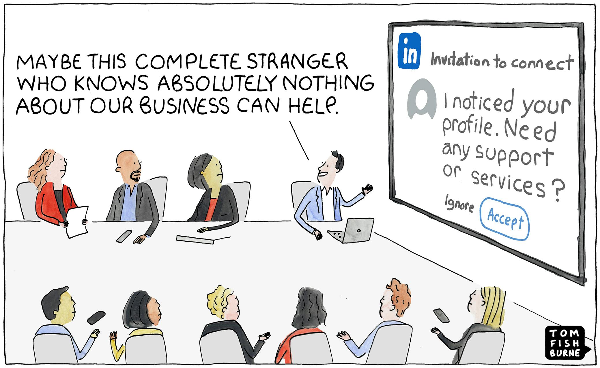 Marketoonist on ‘spray and pray’ marketing and sales