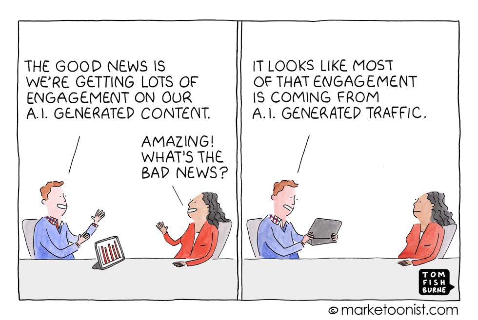 Marketoonist on creating content for bots by bots