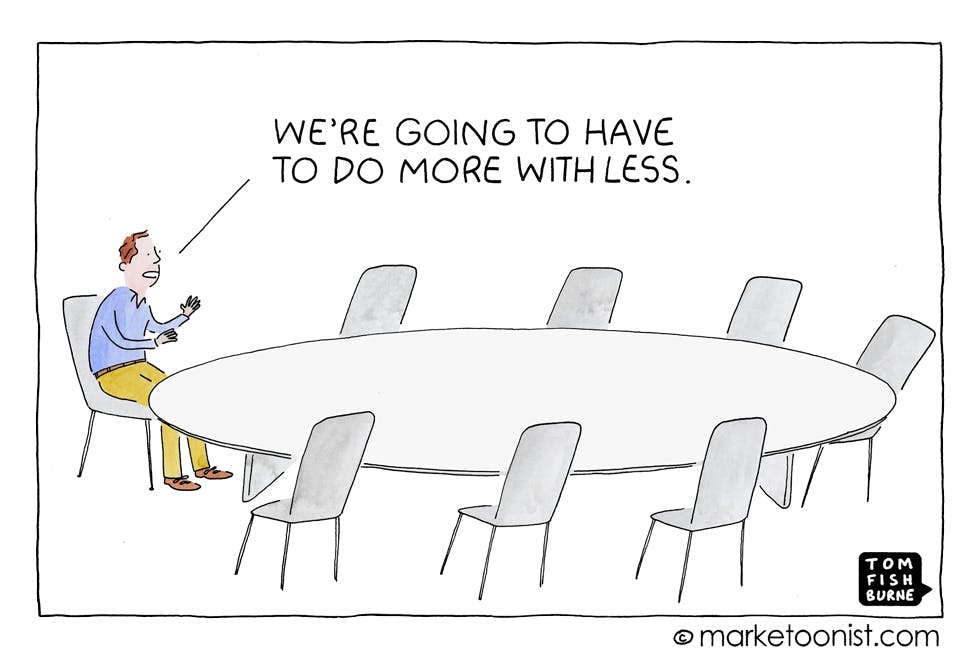 Marketoonist on doing more with less