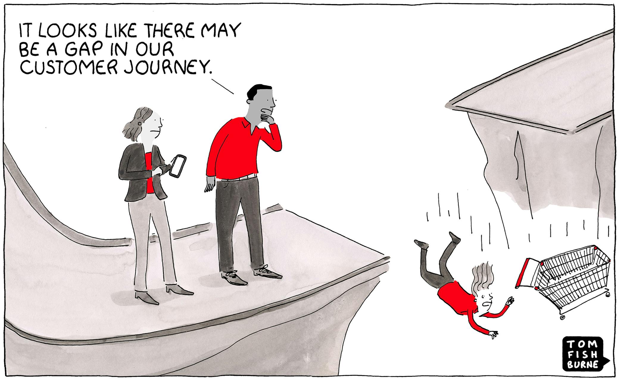 Marketoonist on the customer journey