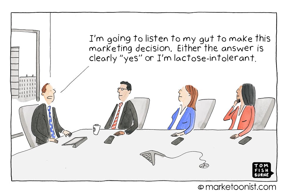 Marketoonist on making marketing decisions
