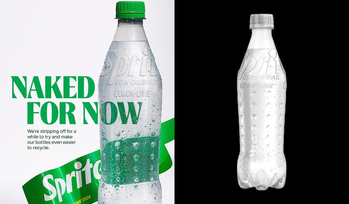 Sprite scraps labels from bottles in new trial