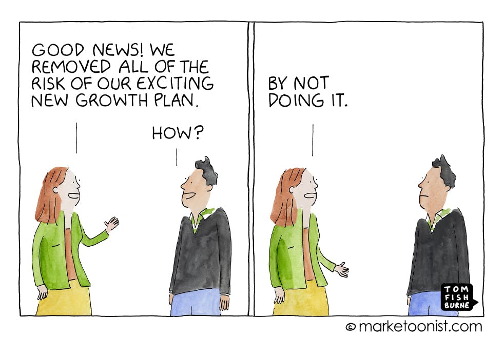 Marketoonist on playing it safe