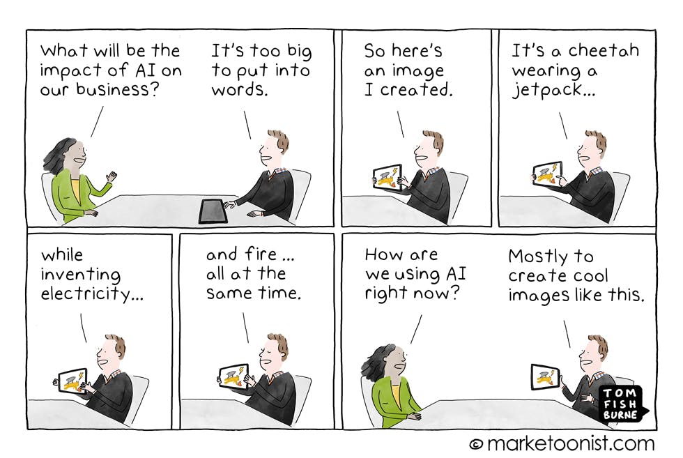 Marketoonist on the AI learning curve