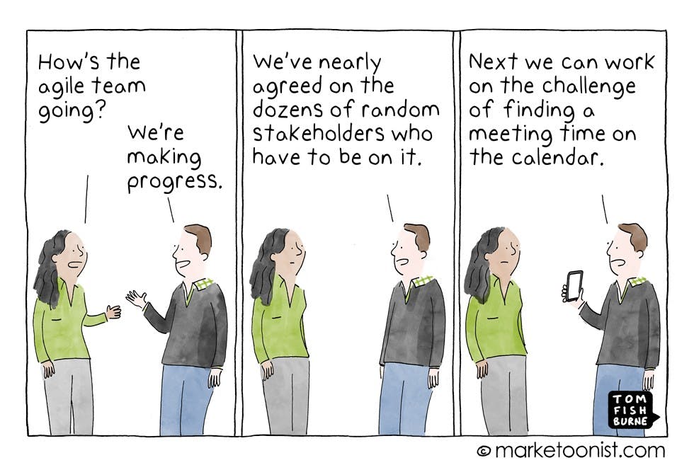 Marketoonist on agile teams