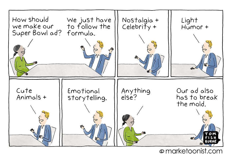 Marketoonist on formulaic advertising