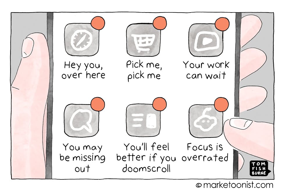 Marketoonist on digital distractions