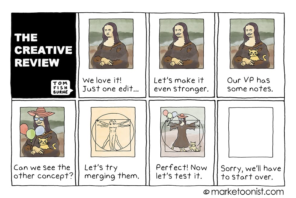 Marketoonist on the creative review