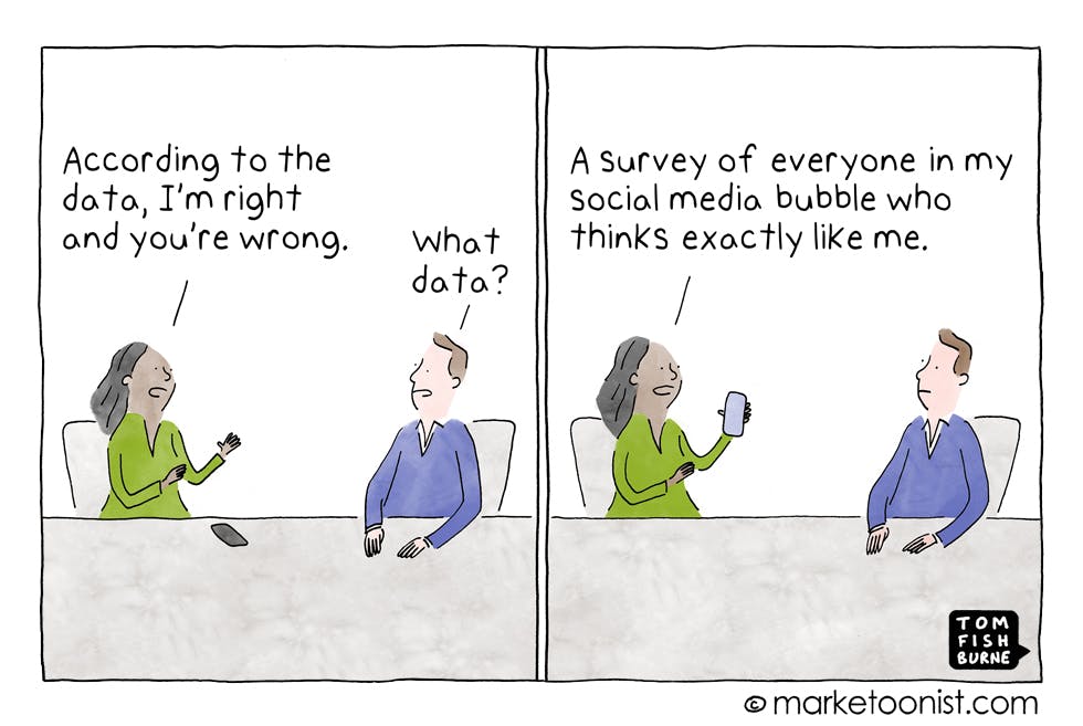 Marketoonist on social media bubbles