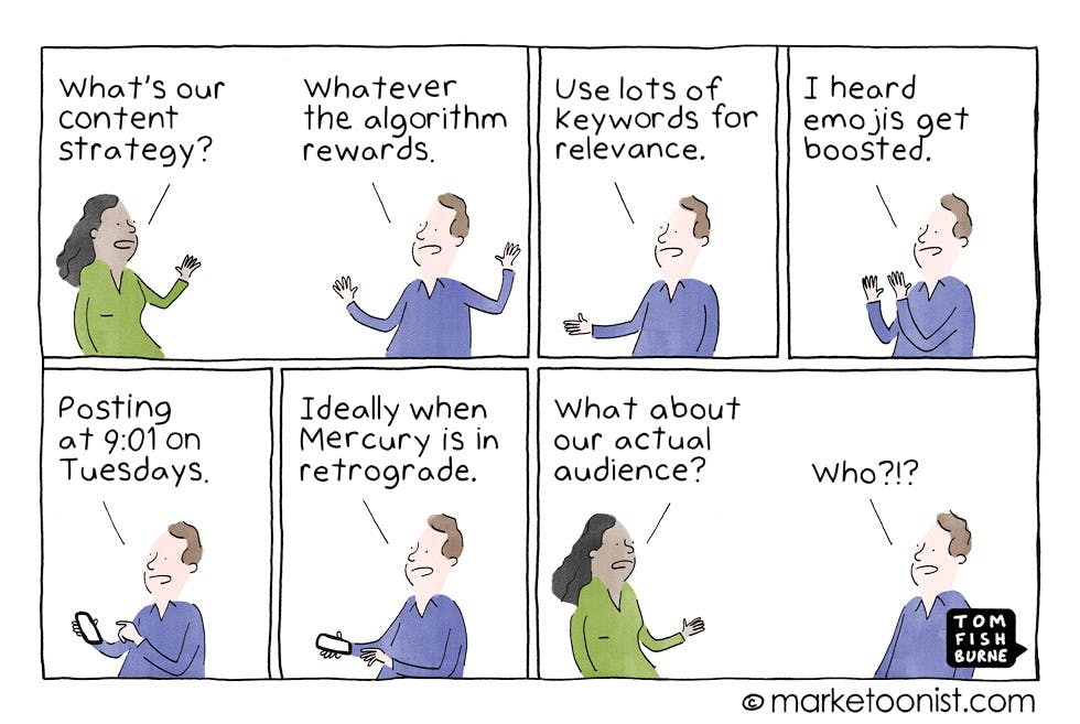 Marketoonist on chasing the algorithms